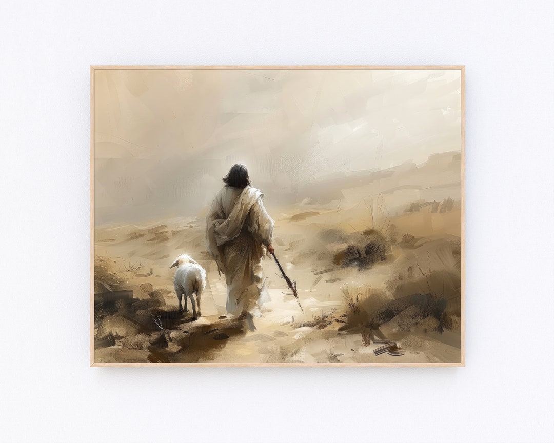 Parable of the Lost Sheep Jesus With Lamb Painting Jesus Painting ...
