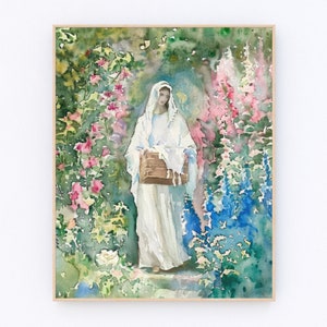 Mary Knows the Way Mother Mary Poster Blessed Virgin Mary Painting ...