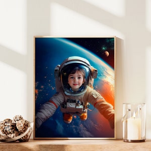 Custom Astronaut Portrait Personalized NASA Astronaut Kid Portrait Turn ...