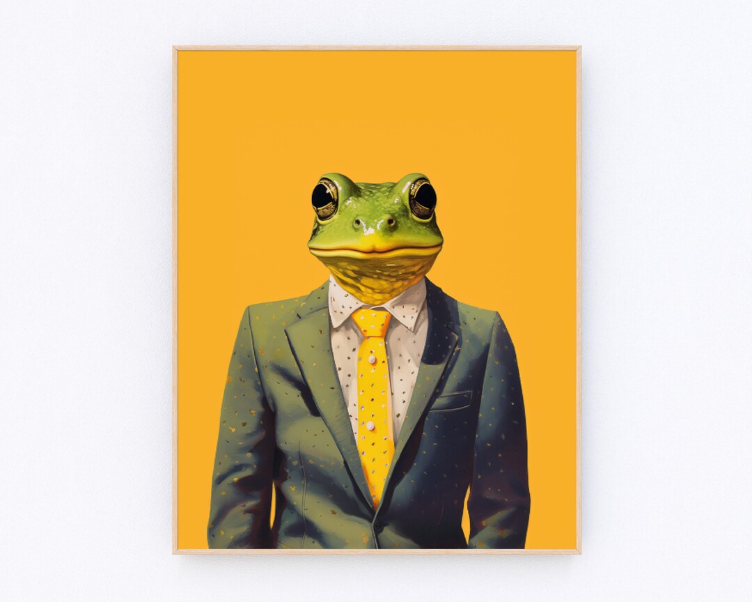 Retro Frog Painting Girly Frog Poster Bathroom Y2K Poster Prints Trendy ...
