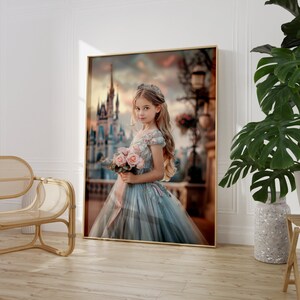 Custom Princess Portrait Cinderella Portrait Personalized Princess ...