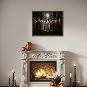 Moon Calling Magic Witchy Ritual Mythical Wall Art Witch Art Print ...