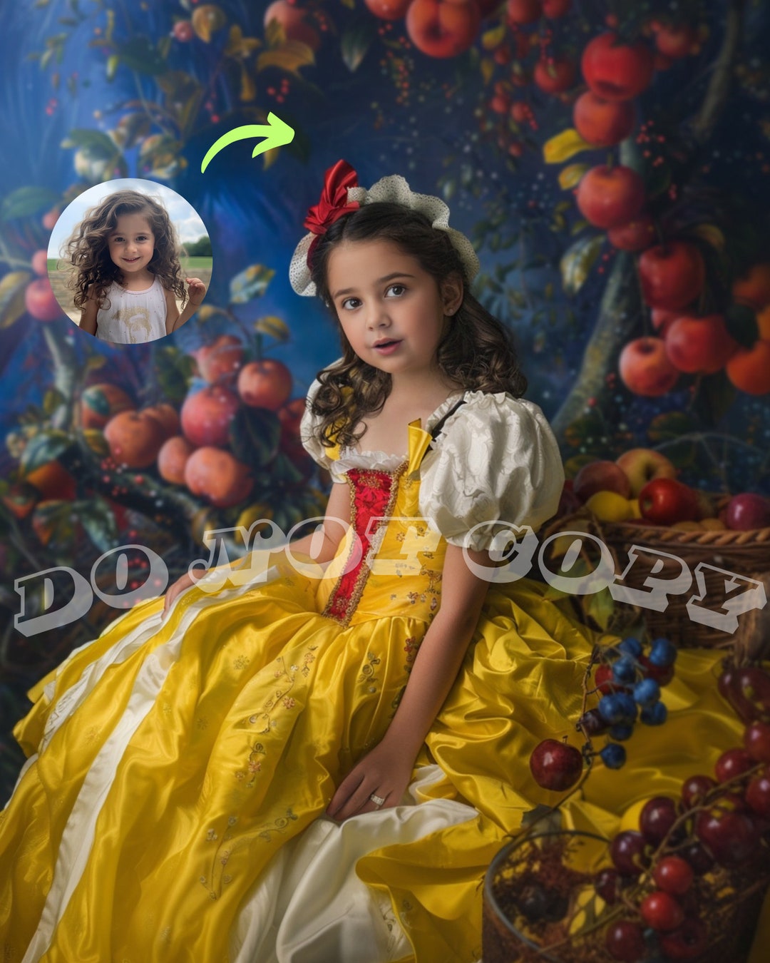 Princess Snow White Portrait Custom Princess Portrait Portrait From ...
