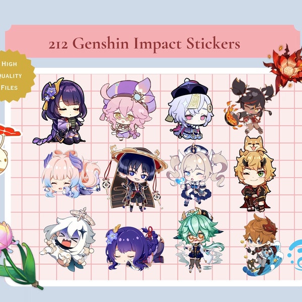 Genshin Stickers - Etsy