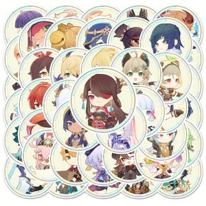 Genshin Impact Post Stamp Stickers, Blind Box, Mystery Grab Bag, Chibi ...