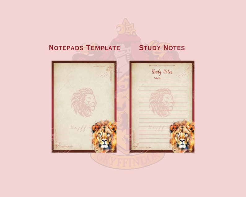 Gryffindor-inspired Digital Planner Bundle, Potter Wizards Weekly ...