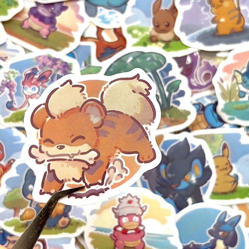 Pokémon Sticker Decals Die Cut Waterproof Vinyl Chibi Gift for Friends ...