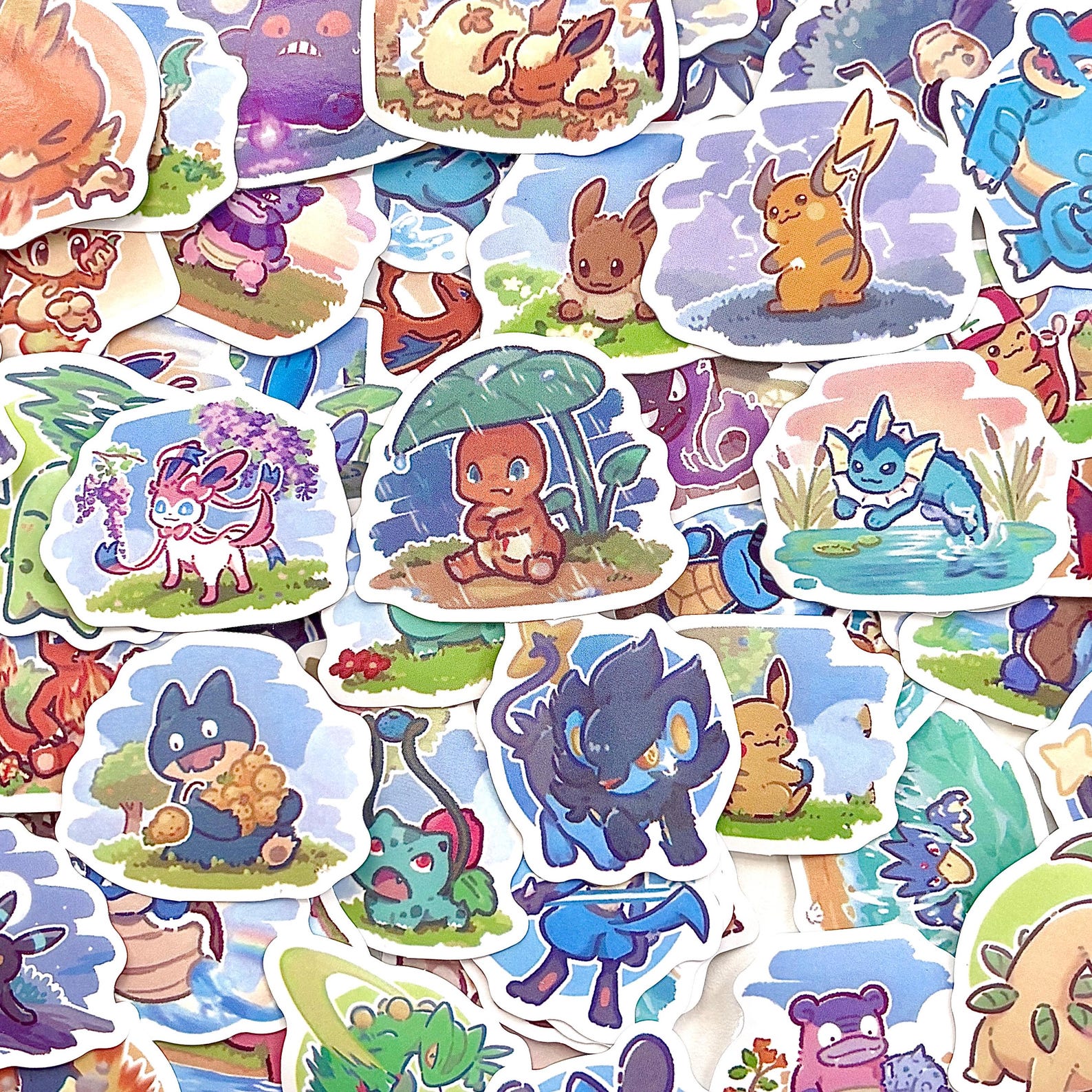 Pokémon Sticker Decals Die Cut Waterproof Vinyl Chibi Gift for Friends ...
