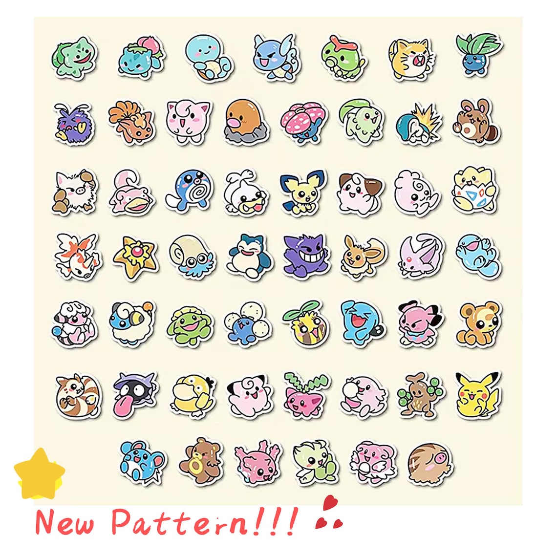 Pokémon Sticker Decals Die Cut Waterproof Vinyl Chibi Gift for Friends ...