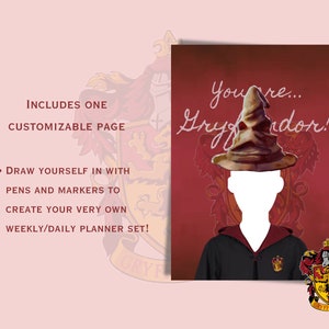 Gryffindor-inspired Digital Planner Bundle, Potter Wizards Weekly ...