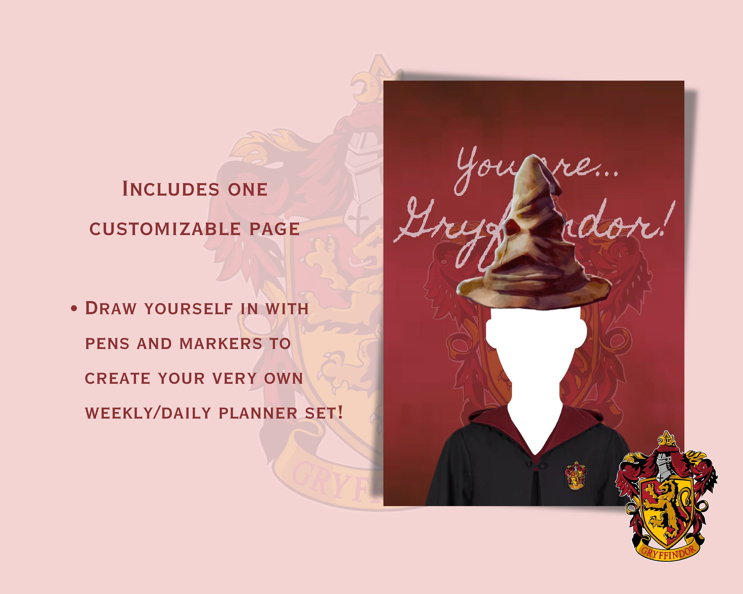 Gryffindor-inspired Digital Planner Bundle, Potter Wizards Weekly ...