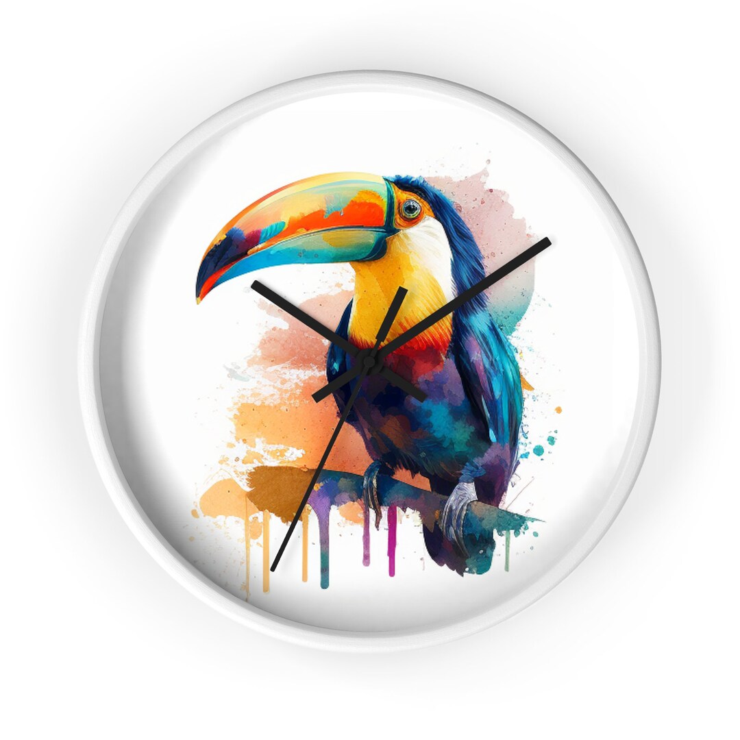 Colorful Toucan Wall Clock With Large Beak Vibrant Timepiece - Etsy