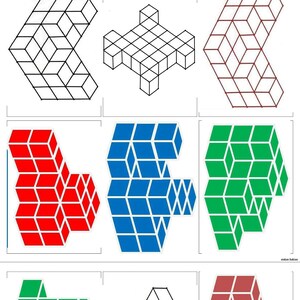 Cube Counting Worksheets Activities Printable, Preschool Kindergarten ...