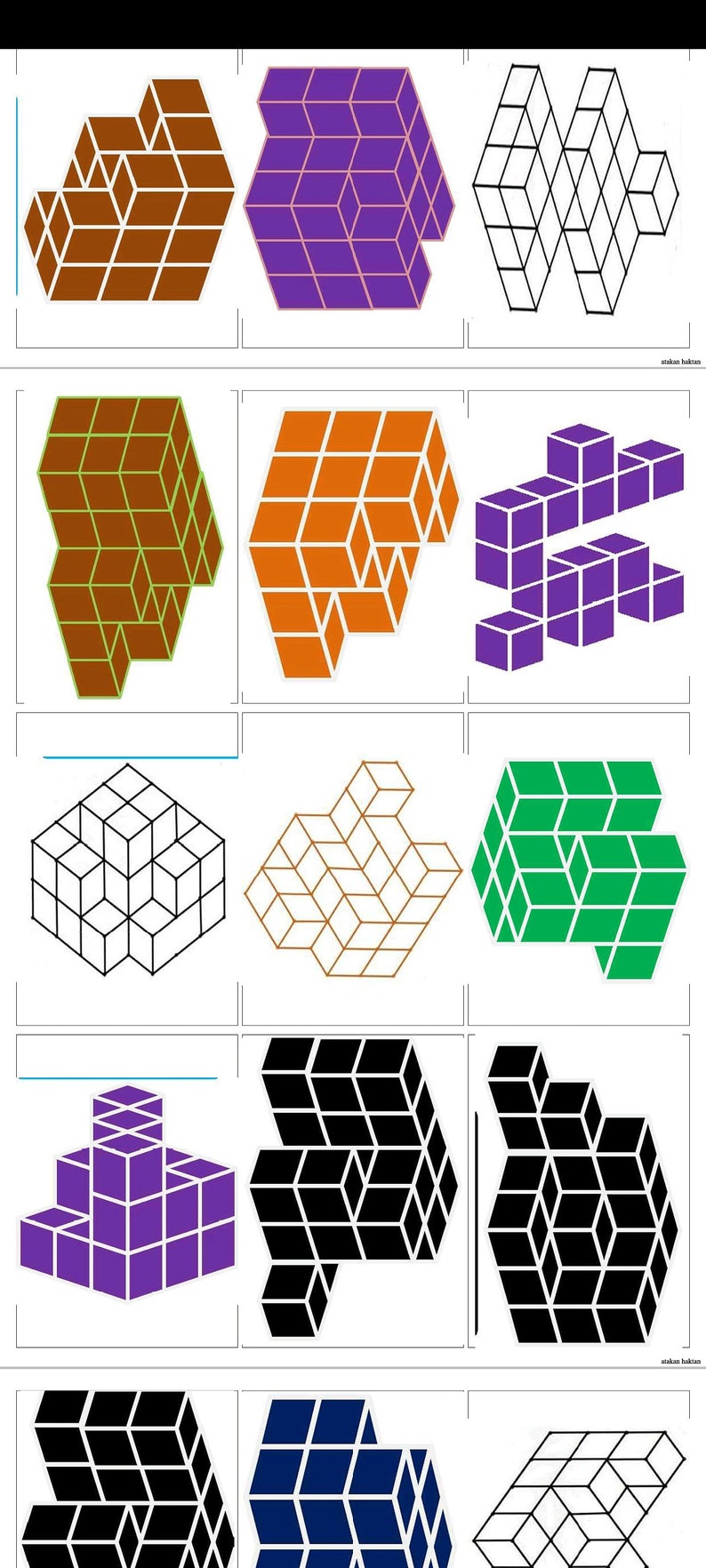 Cube Counting Worksheets Activities Printable, Preschool Kindergarten ...