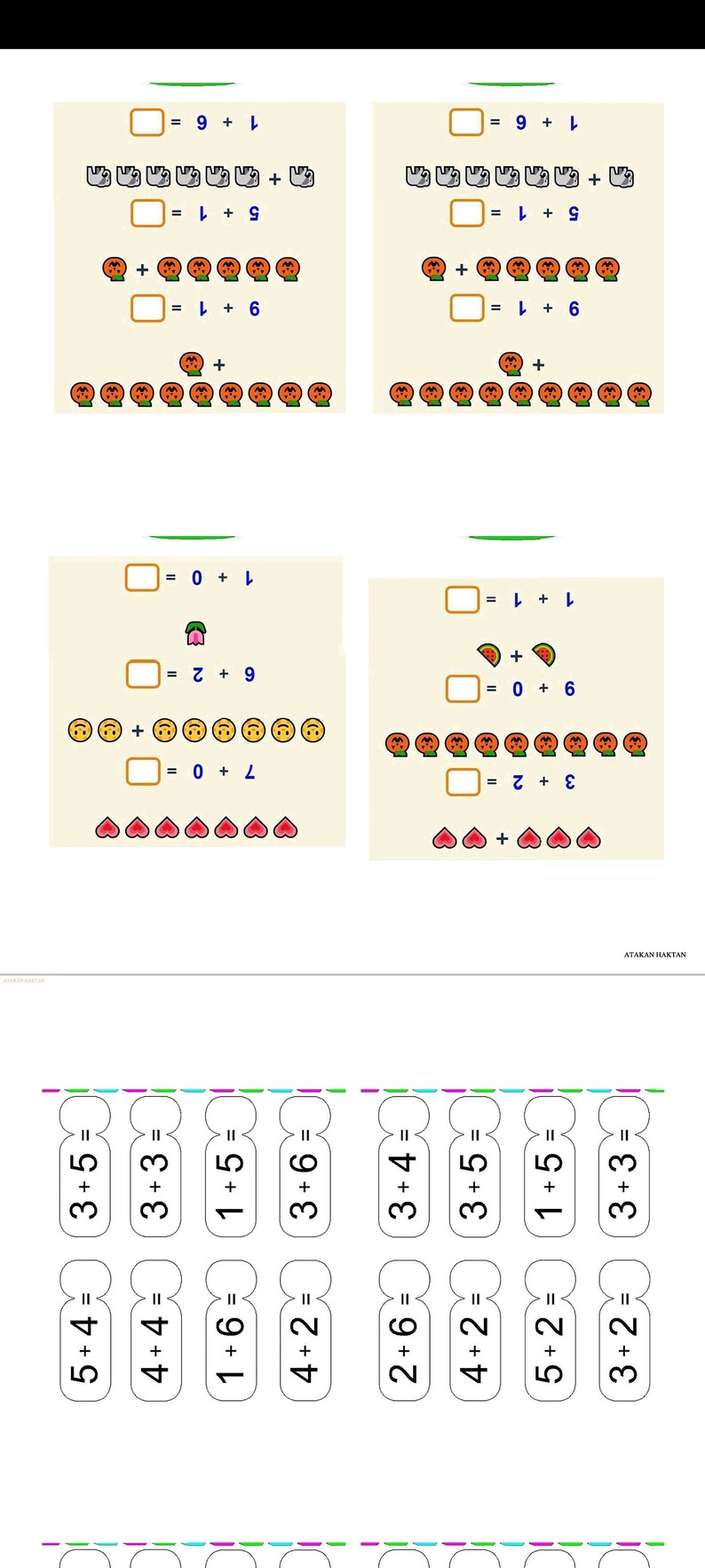Addition and Subtraction Preschool Activities Worksheets Ptrintable ...