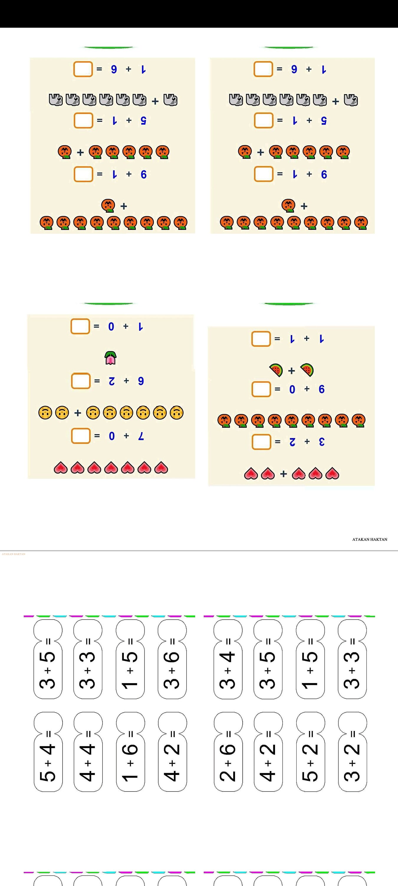 Addition and Subtraction Preschool Activities Worksheets Ptrintable ...