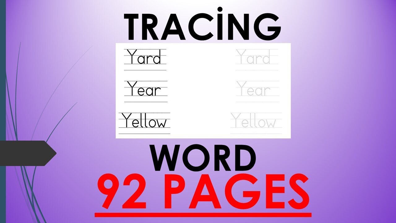 Trace the Words Printable Worksheet 1280 Words 92 Pages Alphabetical, A ...