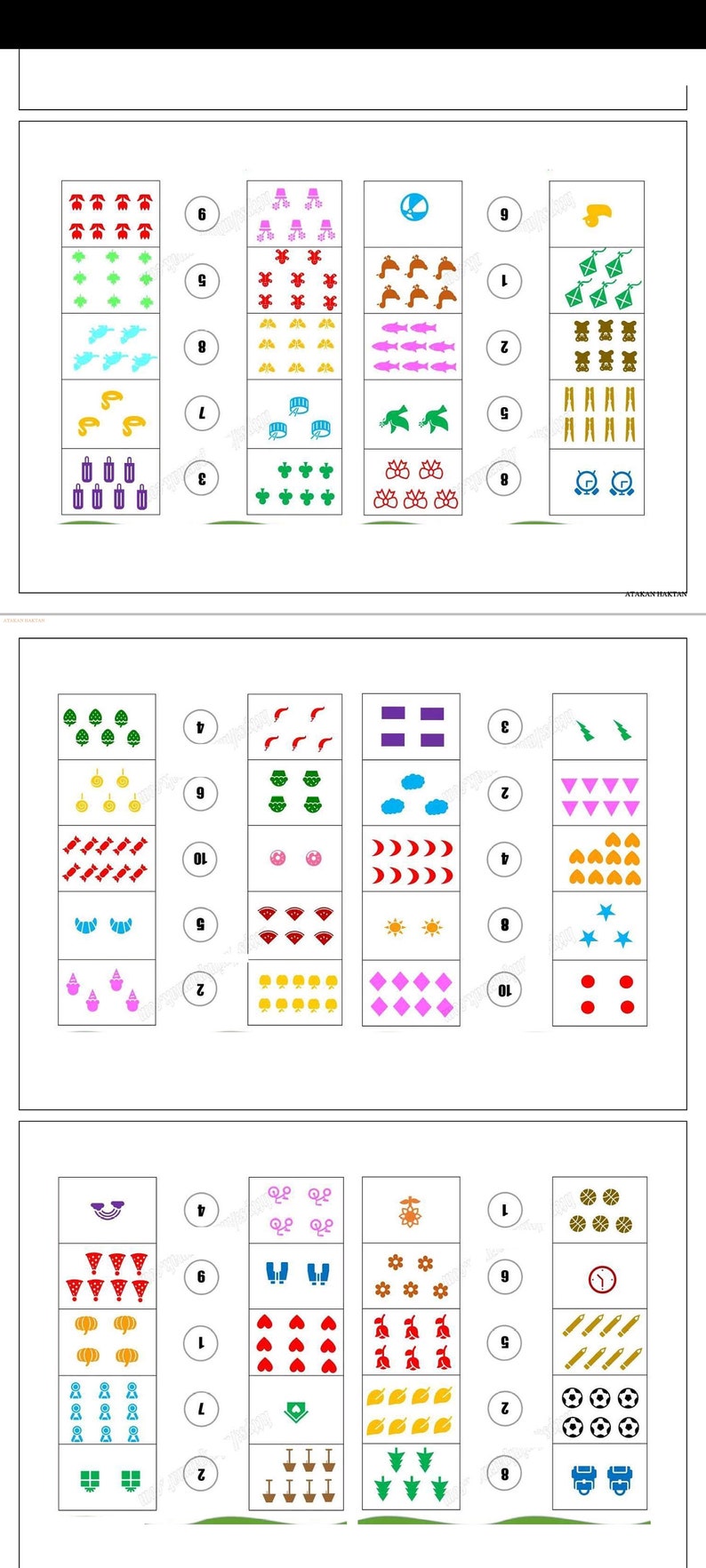 Counting Printable Objects, How Many There Are Worksheet, Kindergarten ...