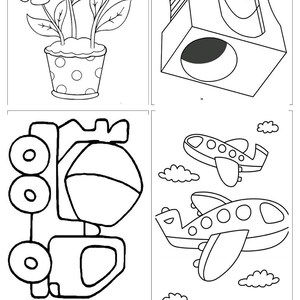 Coloring Book Workshets Printable, Kindergarten Preschool Instant ...