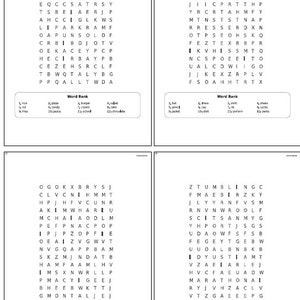 Word Search Puzzle Printable Worksheets Kindergarten Kids Preschool 60 ...