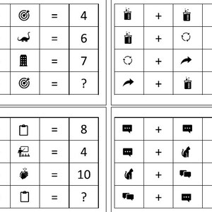 Emoji Number Addition Puzzles Printable Worksheets Kindergarten Instand ...