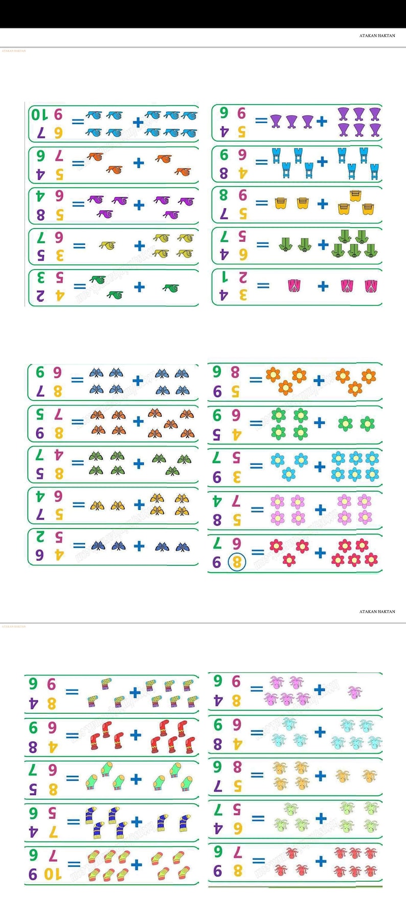Addition and Subtraction Preschool Activities Worksheets Ptrintable ...