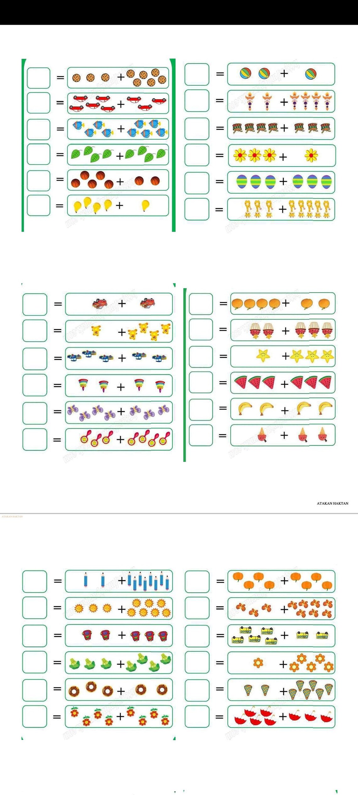 Addition and Subtraction Preschool Activities Worksheets Ptrintable ...