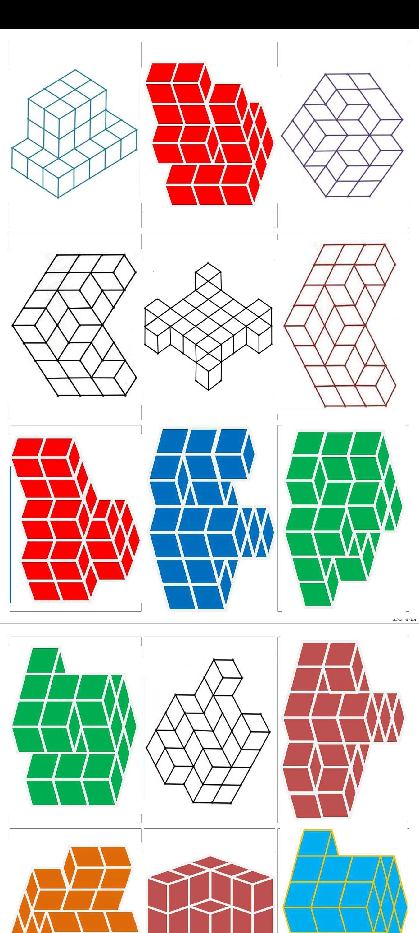 Cube Counting Worksheets Activities Printable, Preschool Kindergarten ...