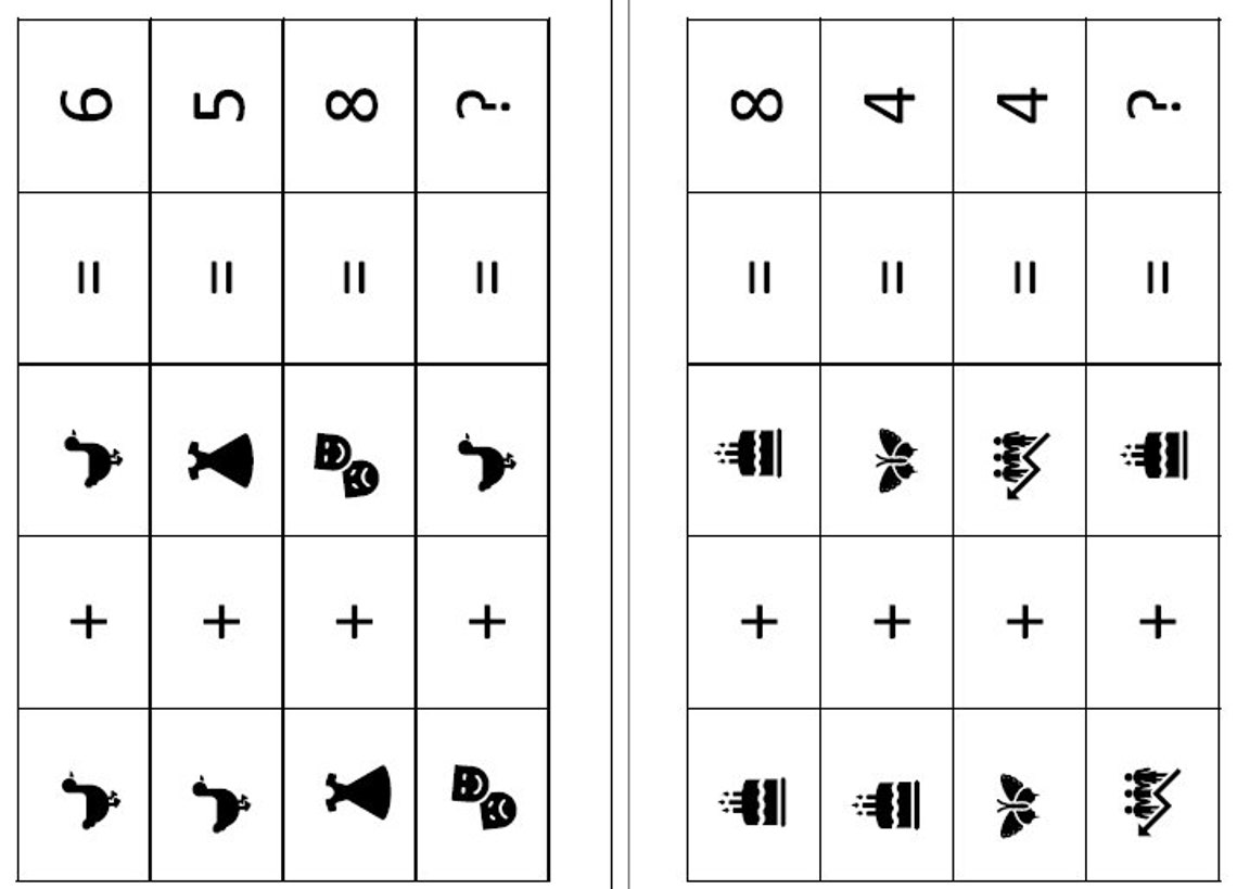 Emoji Number Addition Puzzles Printable Worksheets - Etsy