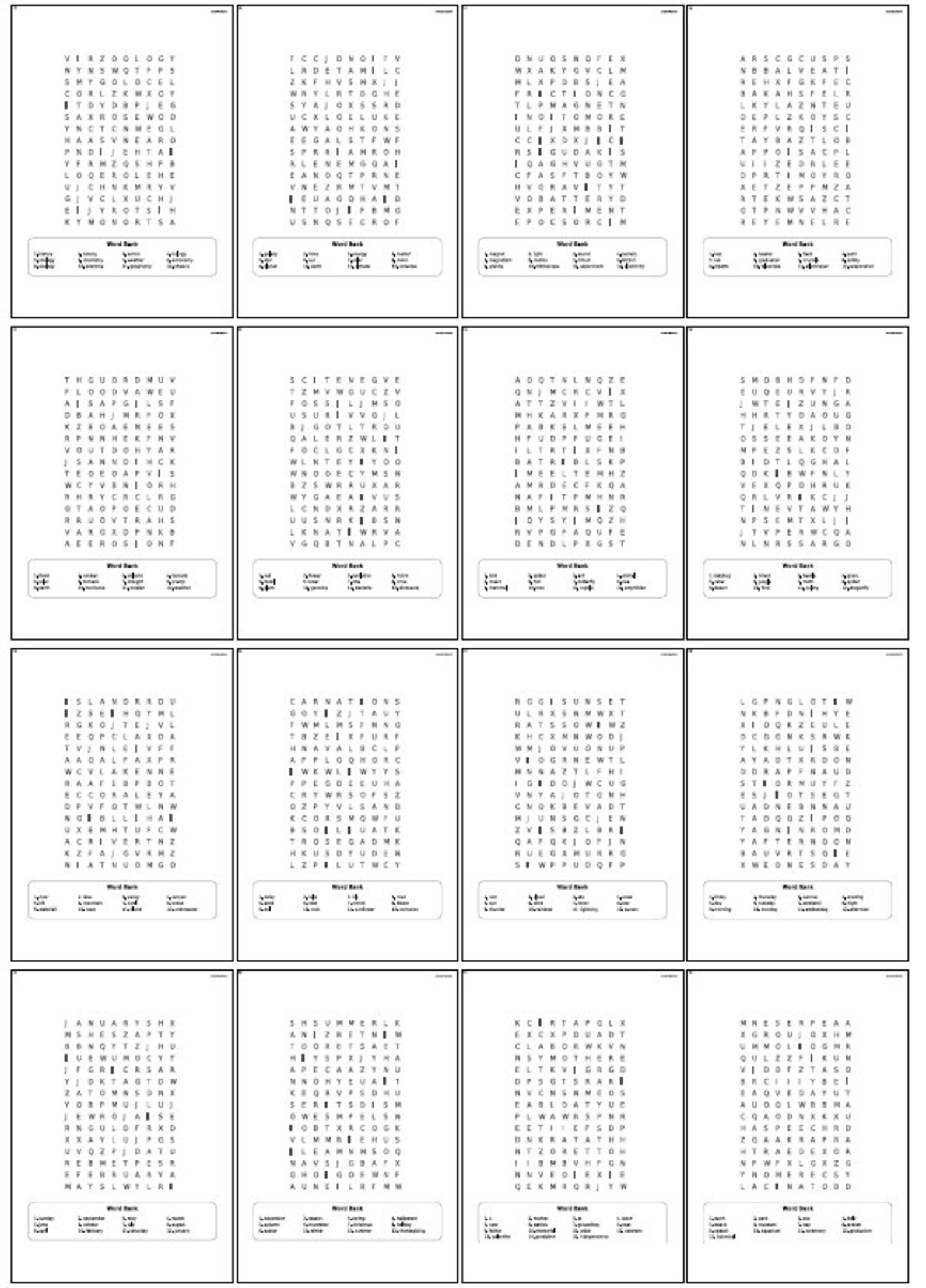 Word Search Puzzle Printable Worksheets Kindergarten Kids - Etsy