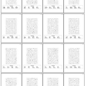 Word Search Puzzle Printable Worksheets Kindergarten Kids Preschool 60 ...