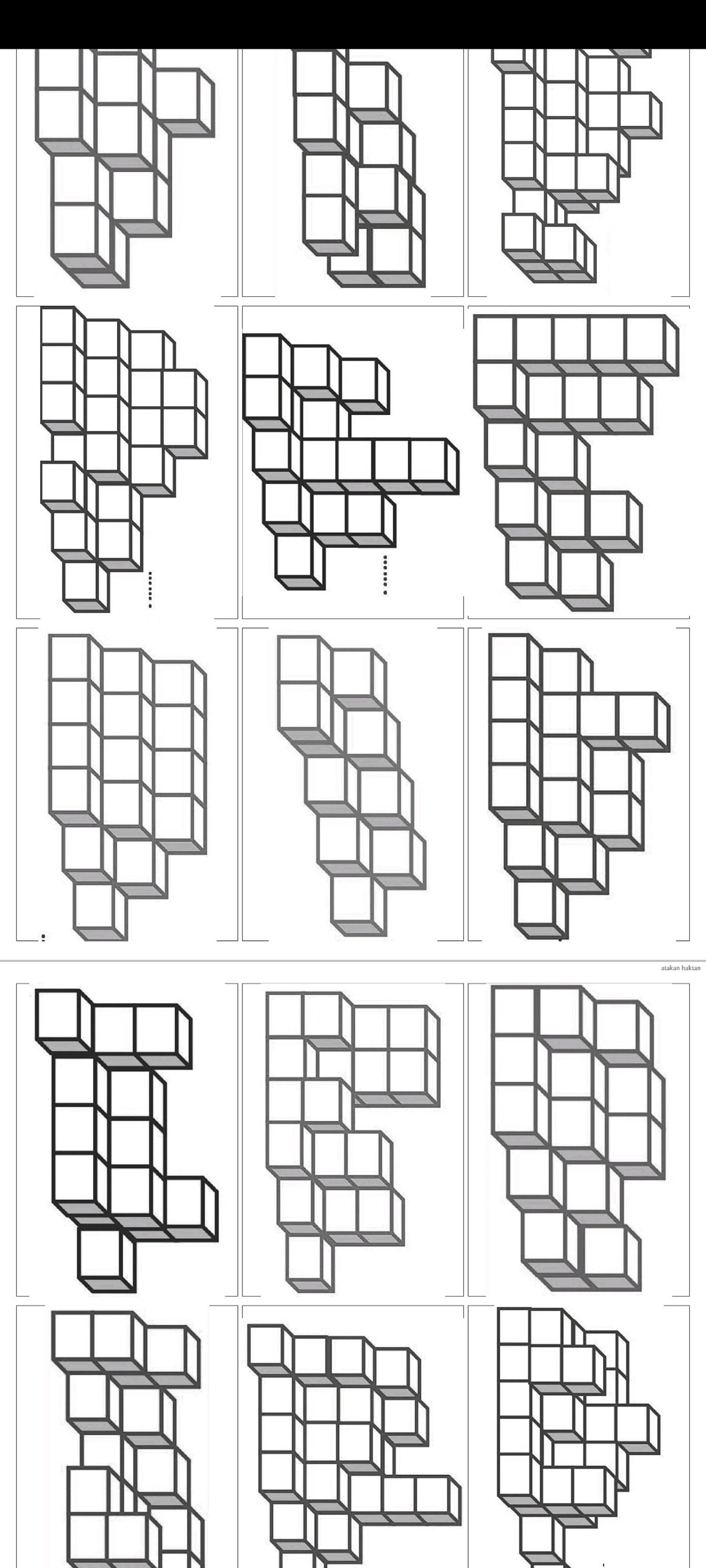 Cube Counting Worksheets Activities Printable, Preschool Kindergarten ...