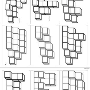 Cube Counting Worksheets Activities Printable, Preschool Kindergarten ...