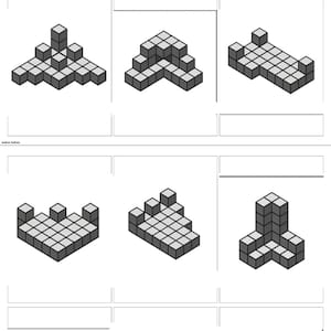 Cube Counting Worksheets Activities Printable, Preschool Kindergarten ...