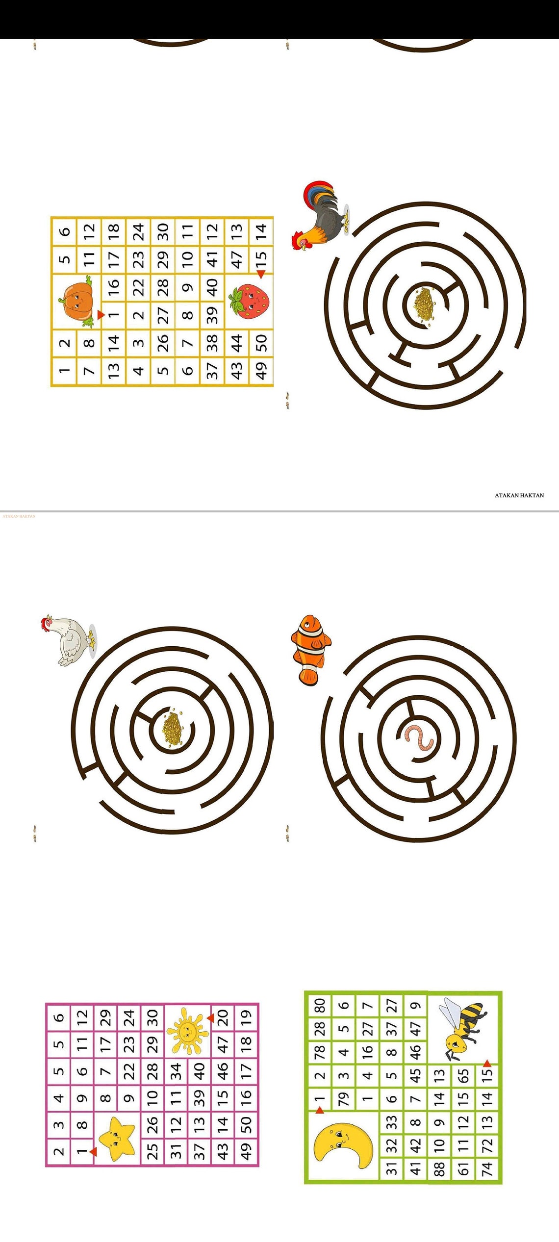 Maze Printable Easy Maze and Number Maze Worksheets Printable, Instant ...