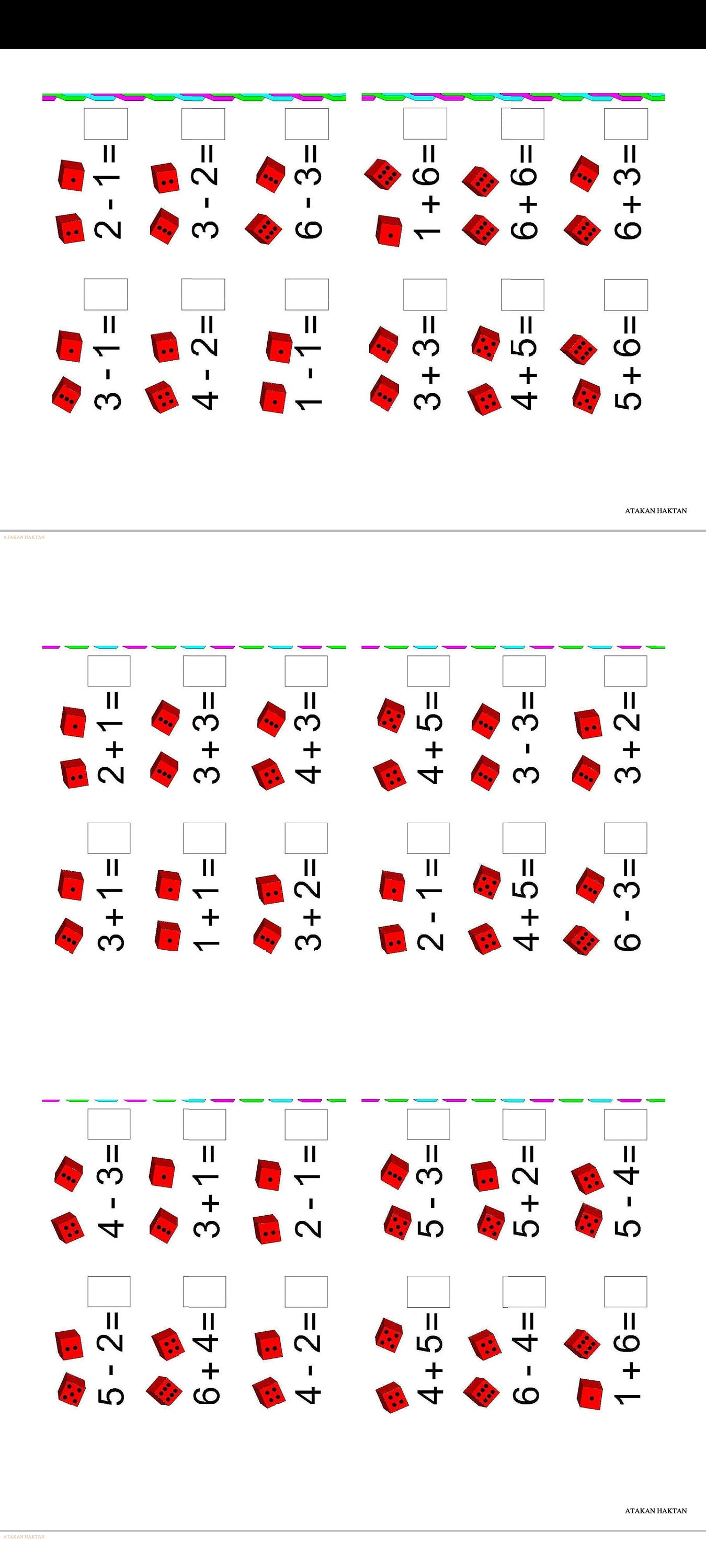 Addition and Subtraction Preschool Activities Worksheets Ptrintable ...