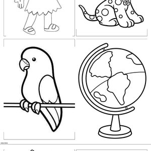 Coloring Book Workshets Printable, Kindergarten Preschool Instant ...