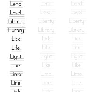 Trace the Words Printable Worksheet 1280 Words 92 Pages Alphabetical, A ...
