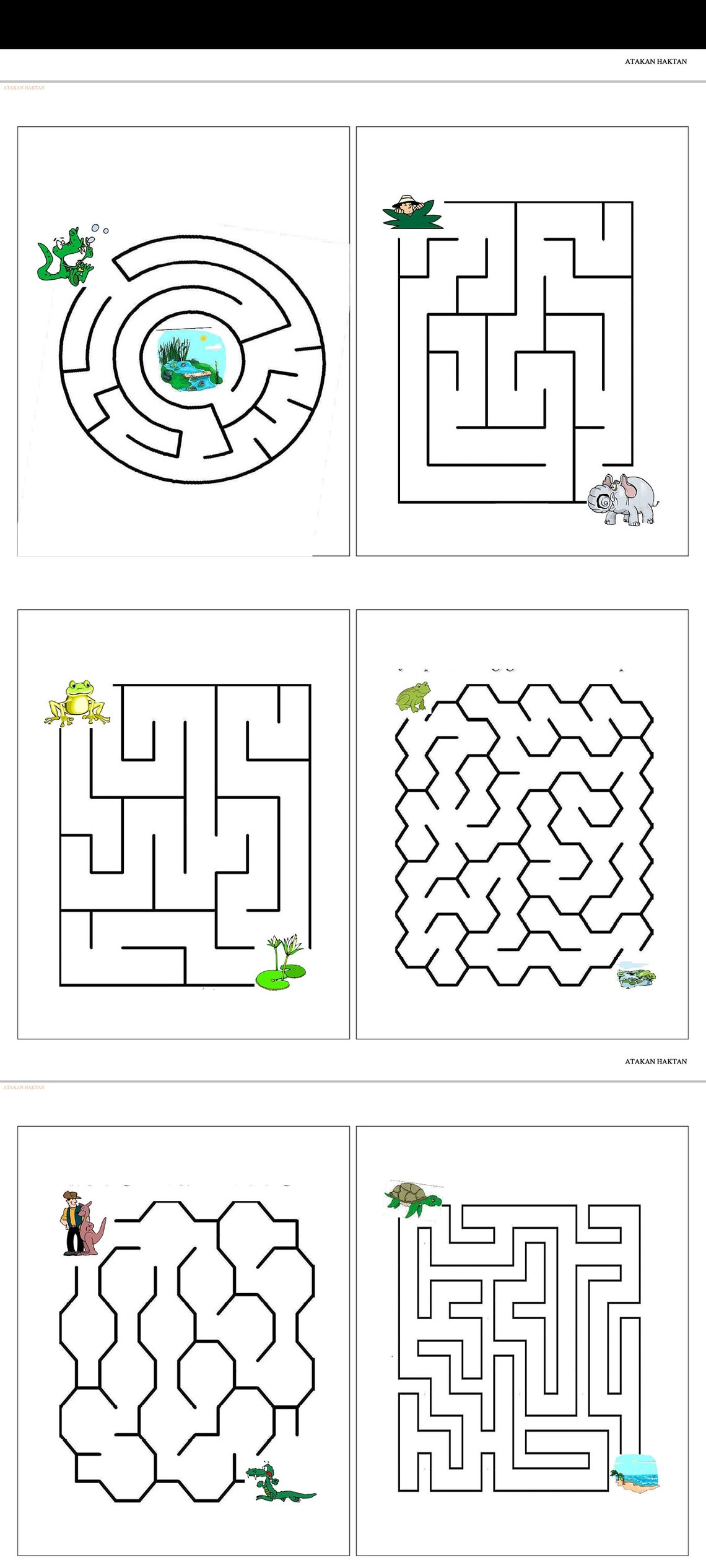 Maze Printable Easy Maze and Number Maze Worksheets Printable, Instant ...