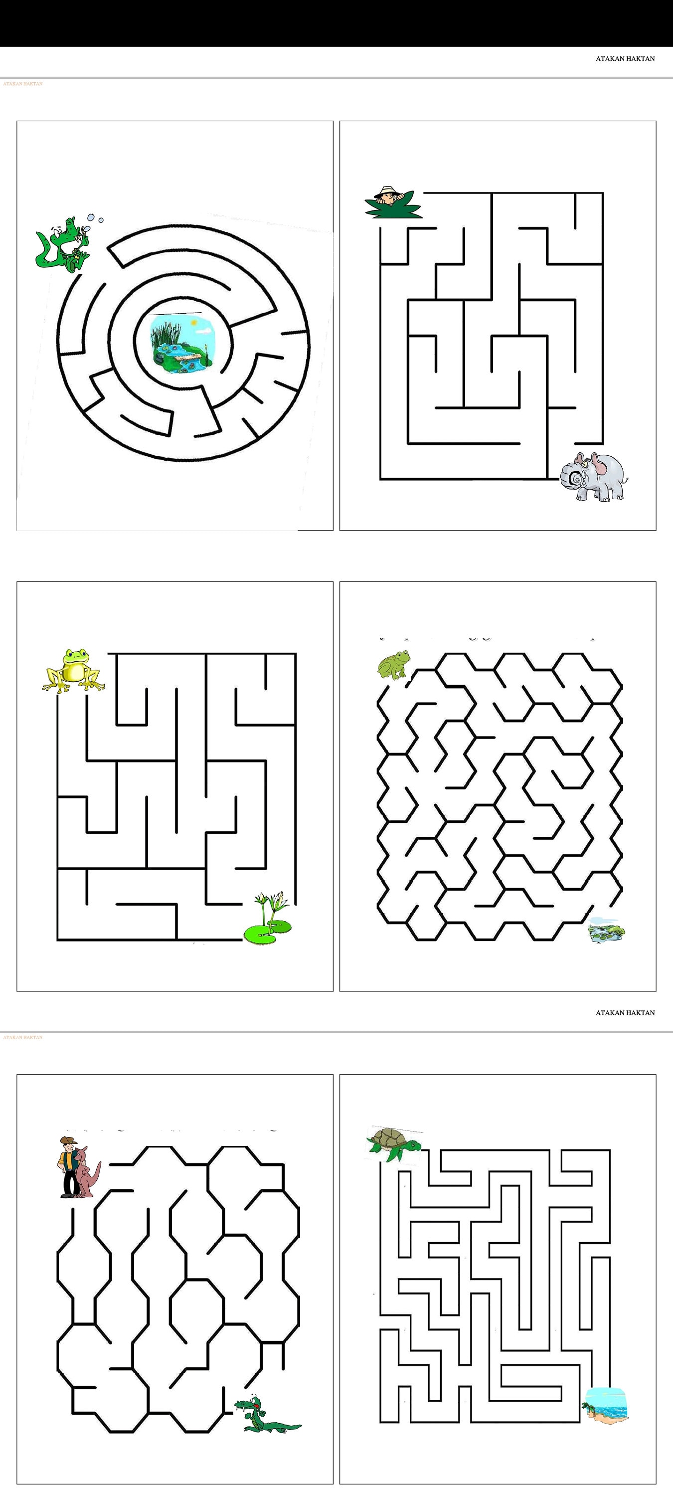 Maze Printable Easy Maze and Number Maze Worksheets Printable, Instant ...