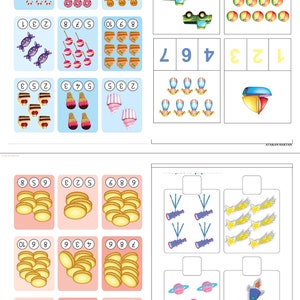 Counting Printable Objects, How Many There Are Worksheet, Kindergarten ...