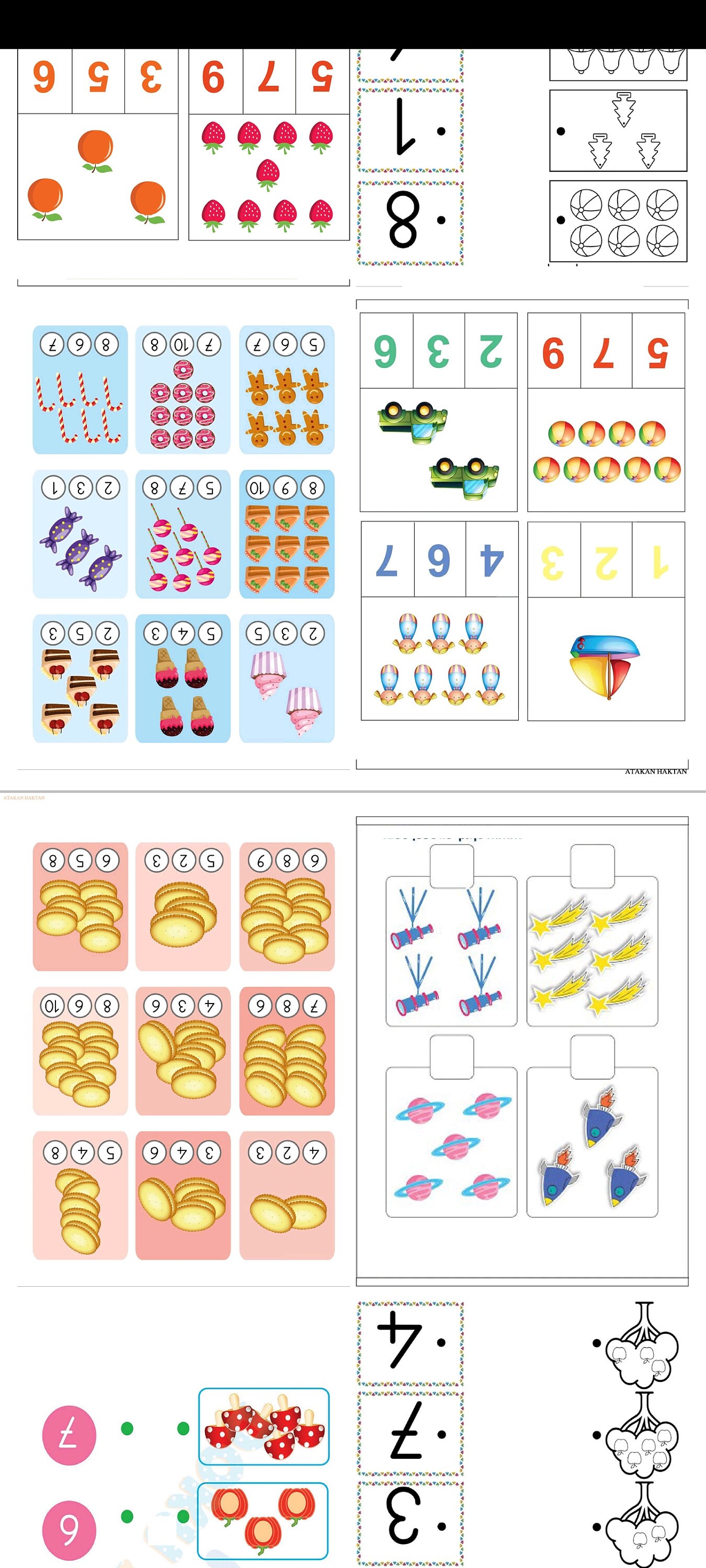 Counting Printable Objects, How Many There Are Worksheet, Kindergarten ...