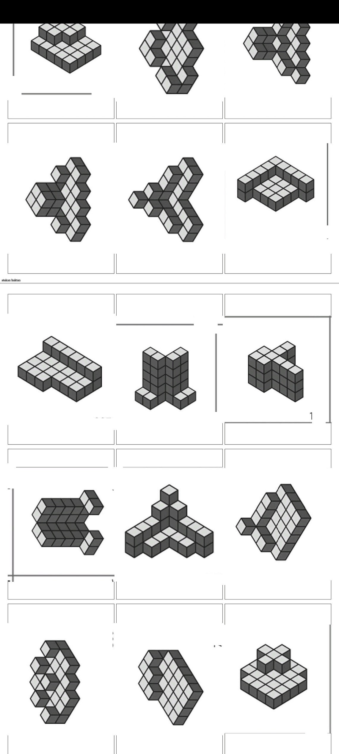 Cube Counting Worksheets Activities Printable, Preschool Kindergarten ...