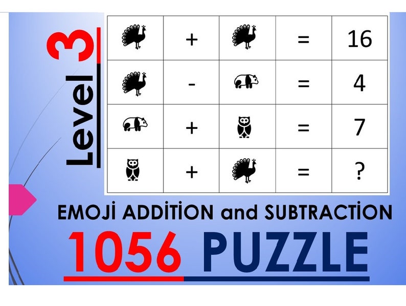Emoji Number Addition and Subtraction Puzzles Printable Worksheets ...