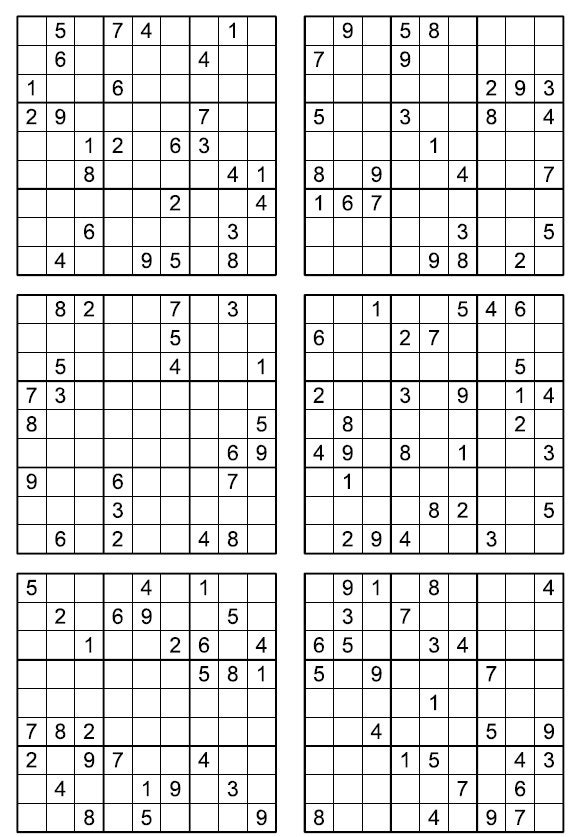 Adult Sudoku Puzzles Printable Puzzles Digital Consisting of 7 Levels ...