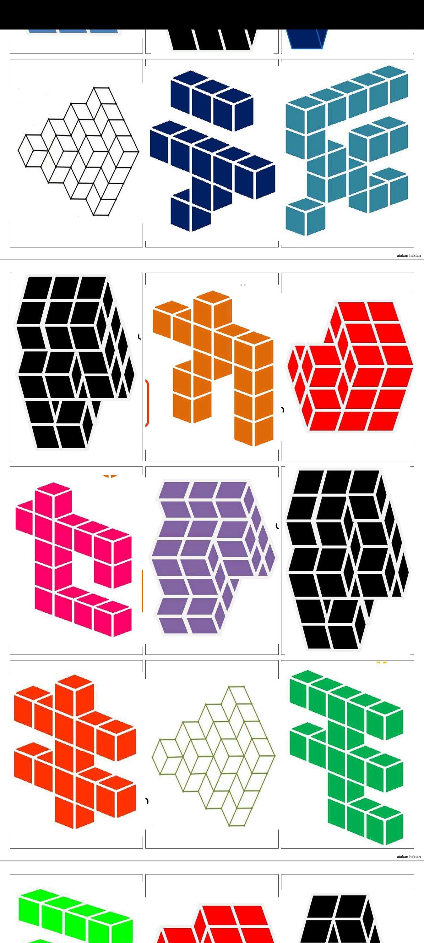 Cube Counting Worksheets Activities Printable, Preschool Kindergarten ...