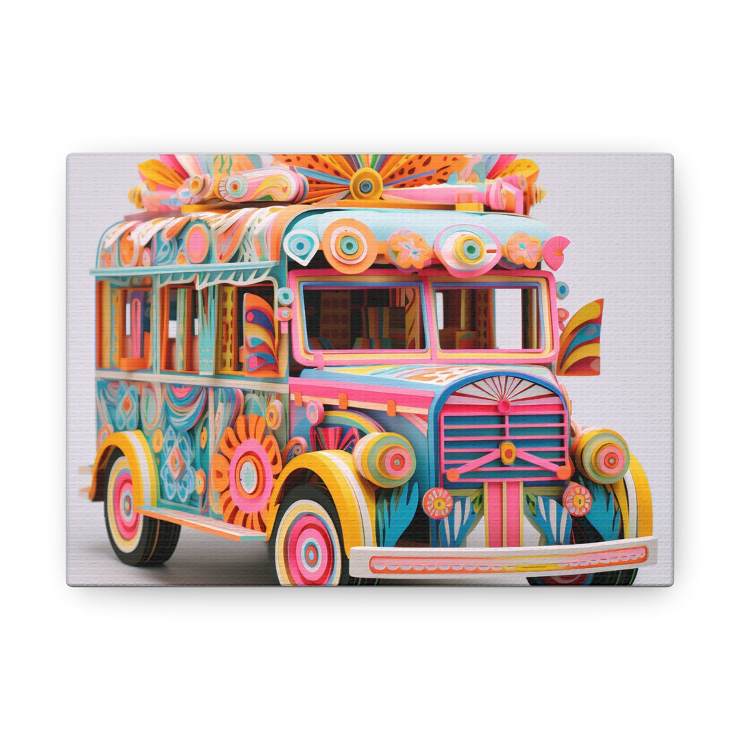 Philippine Jeepney Paper 1 Canvas Gallery Wraps - Etsy