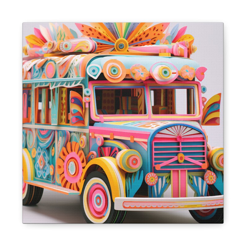 Philippine Jeepney Paper 1 Canvas Gallery Wraps - Etsy