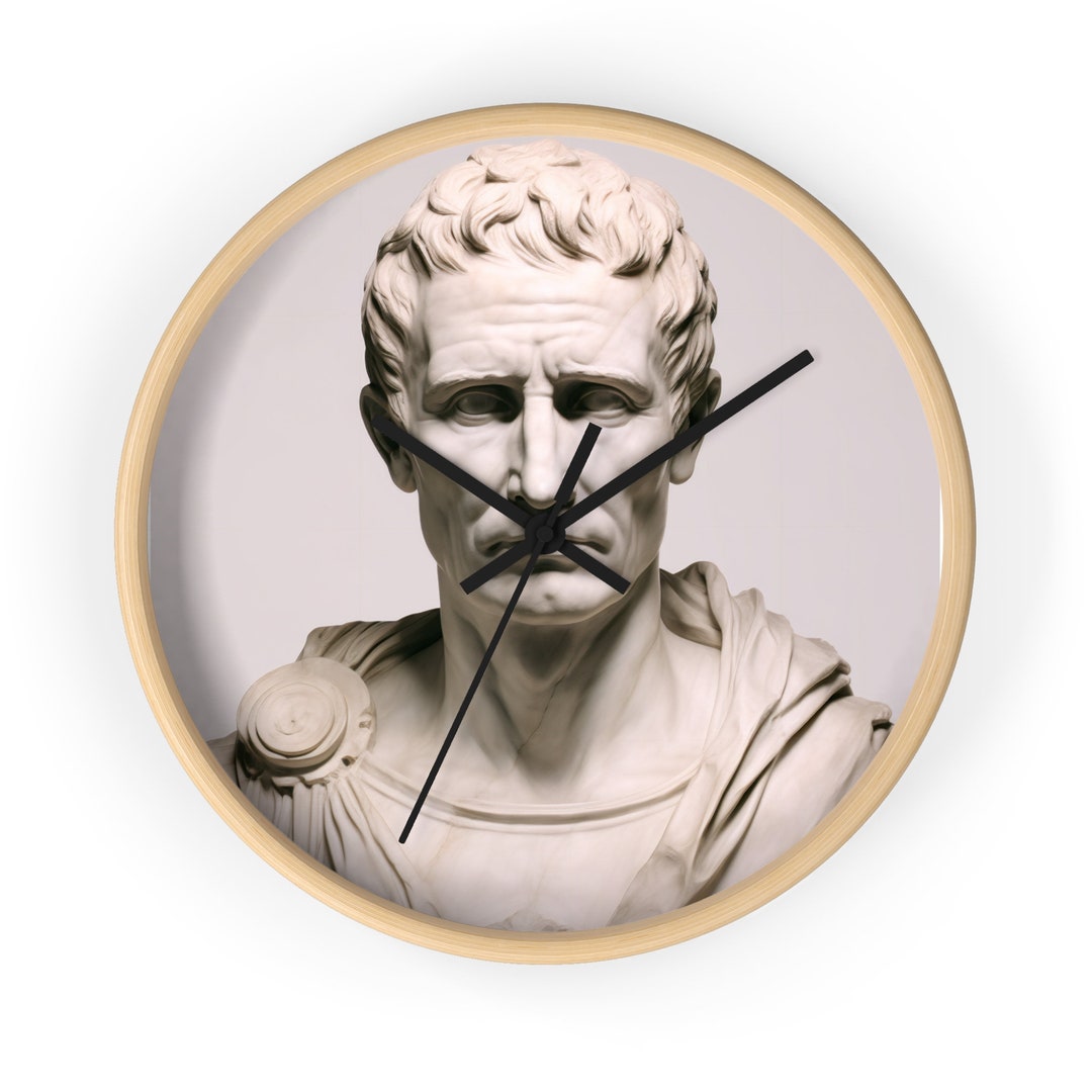 Stone Bust Art Portrait Wall Clock - Etsy