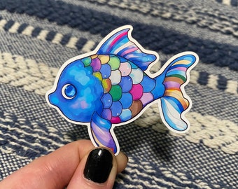 Rainbow Fish Sticker - Etsy